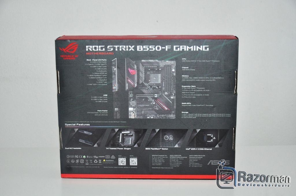 Review ASUS ROG STRIX B550F-GAMING