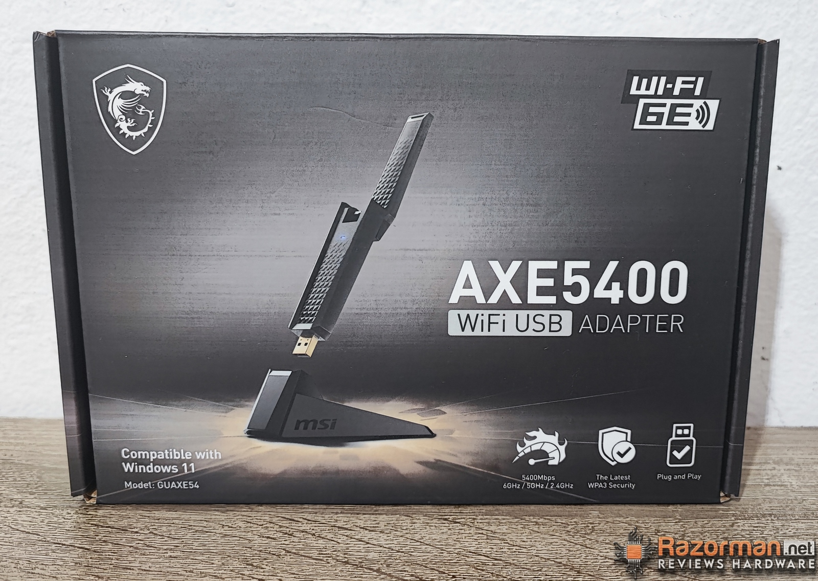 Review MSI AXE5400 WiFi USB Adapter