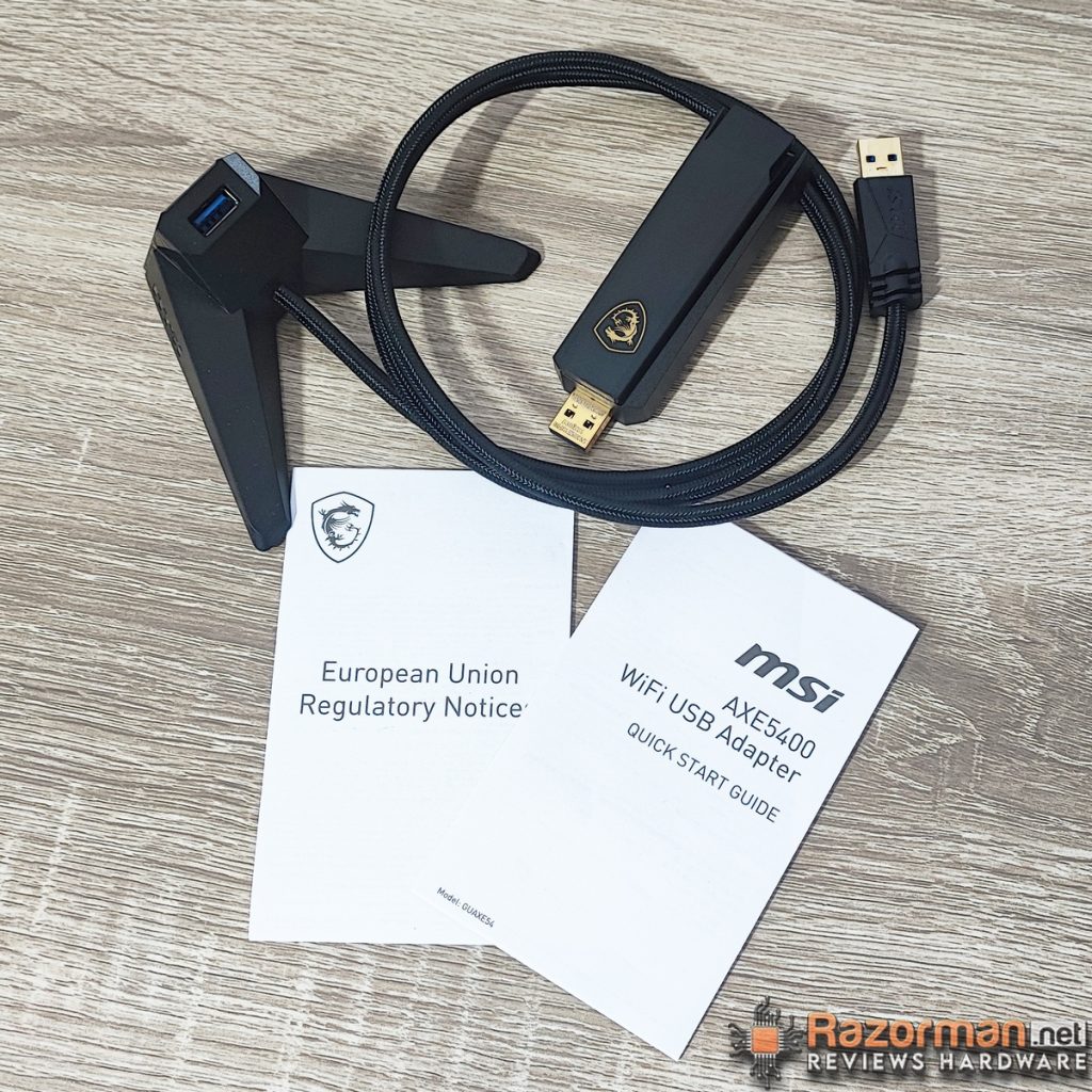 Review MSI AXE5400 WiFi USB Adapter