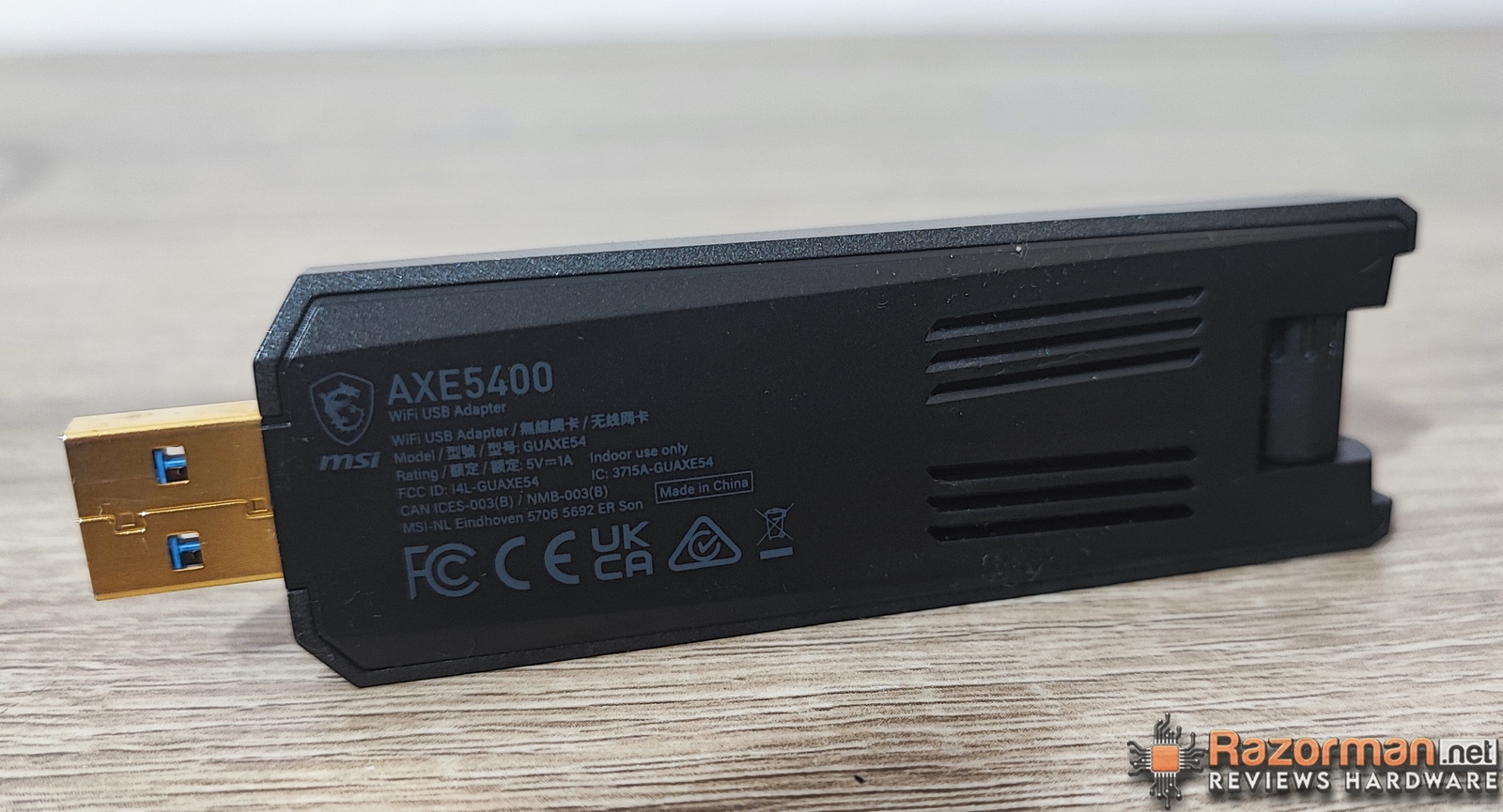 Review MSI AXE5400 WiFi USB Adapter