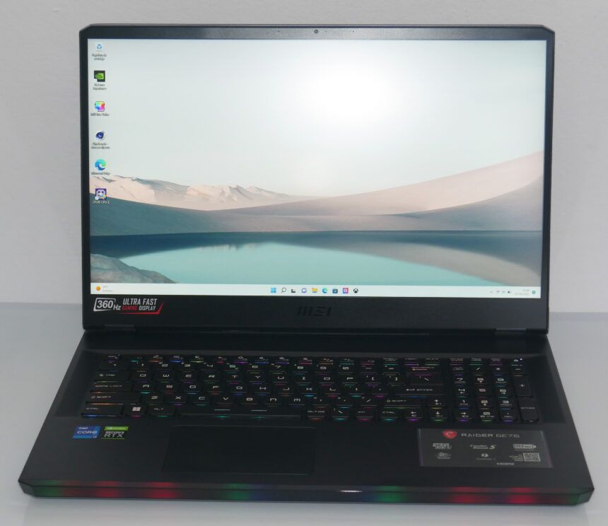 Review MSI Raider G76 12UGS-497US