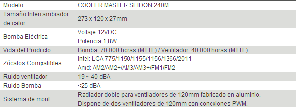 Review CoolerMaster Seidon 240M