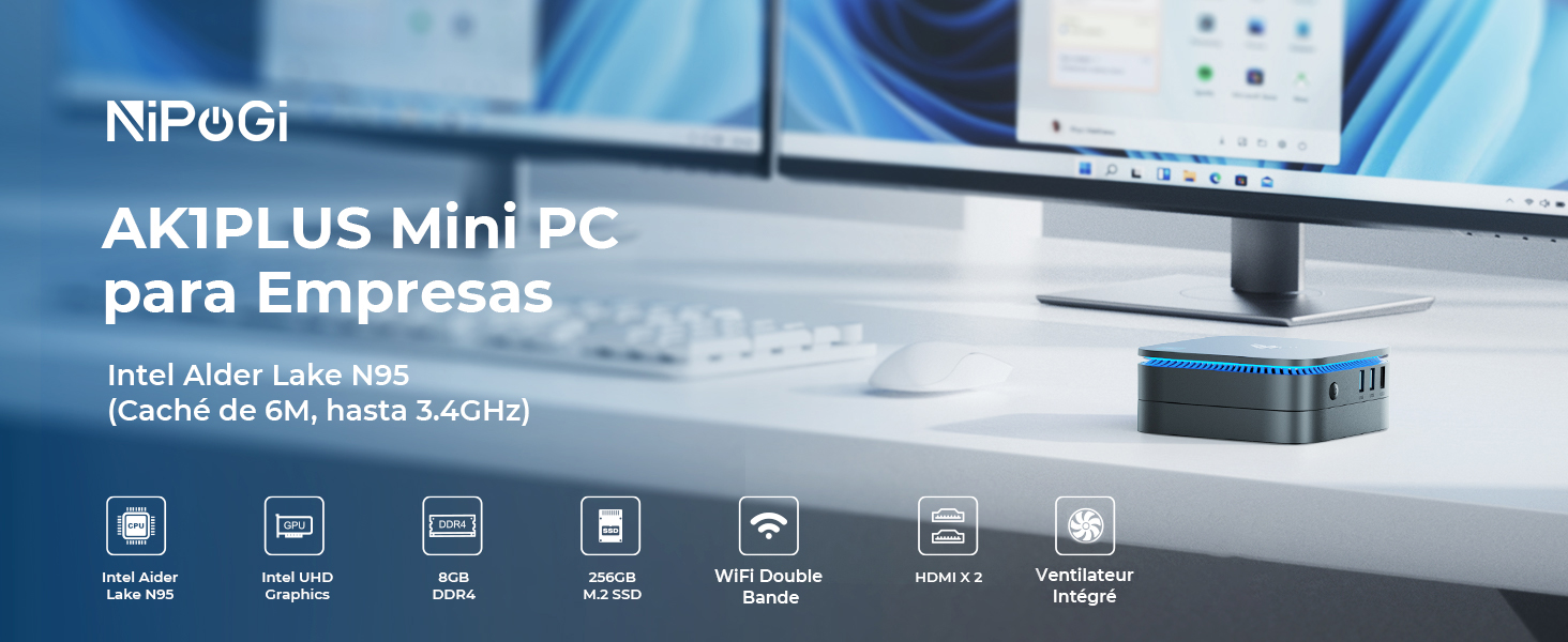 NiPoGi AK1 Plus: Un Mini PC Potente y Versátil