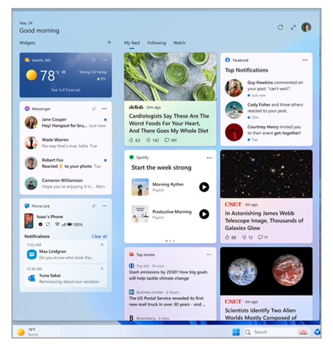 Los widgets de Windows 11: una forma de estar informado y conectado