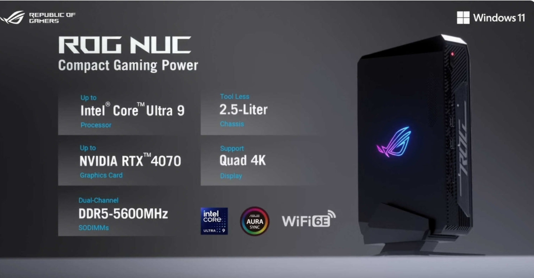 ROG NUC: el ordenador compacto para gaming de ASUS