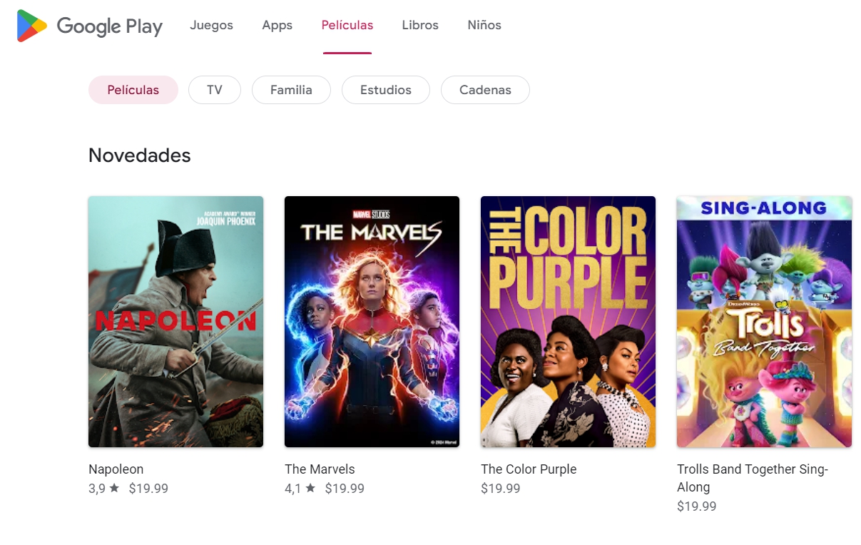 Google Play Películas: un servicio de video bajo demanda con una amplia selección de películas y ...