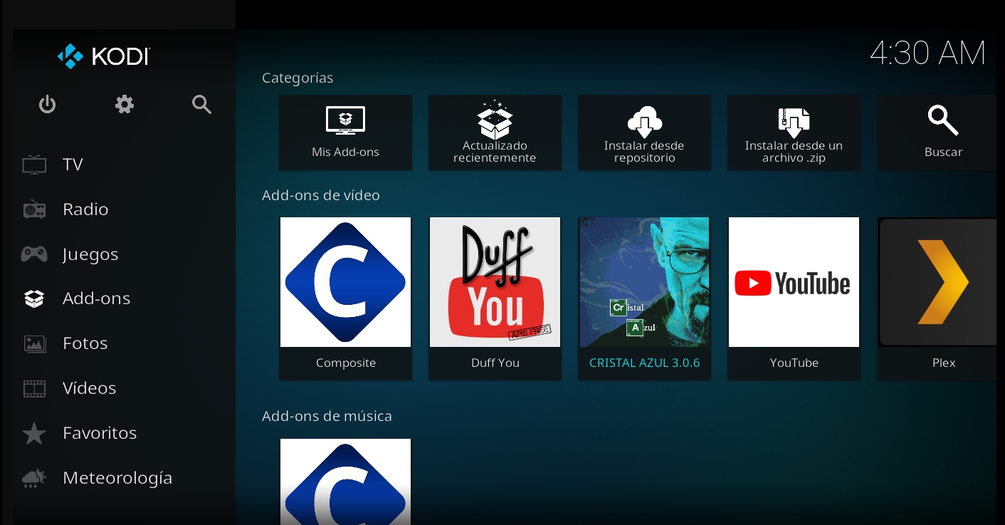 Instalar Plex desde Kodi