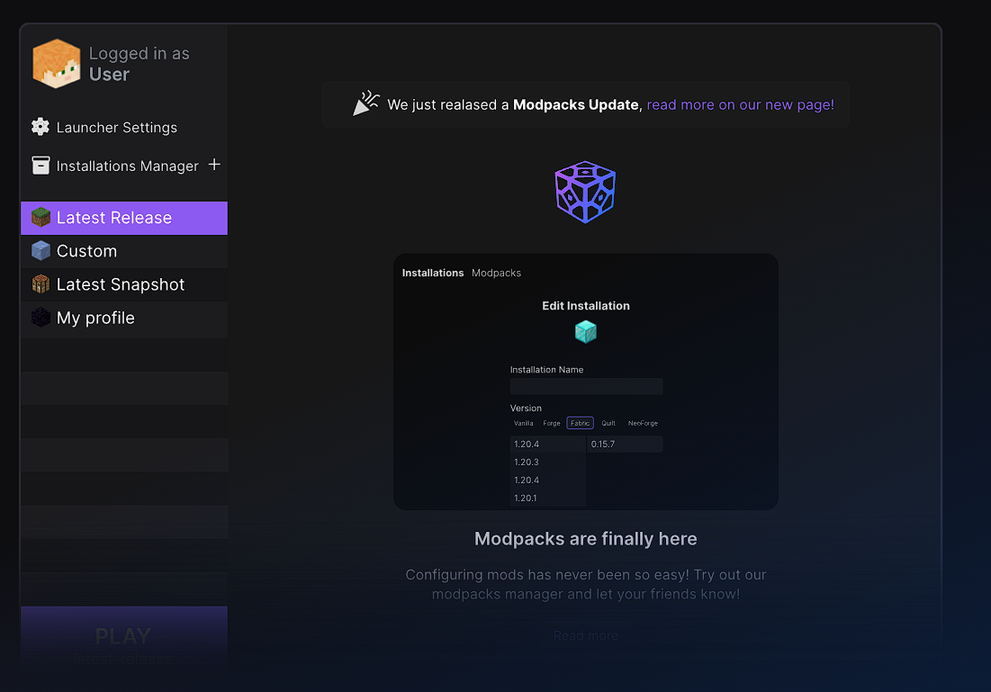 SKlauncher: Un lanzador alternativo para Minecraft