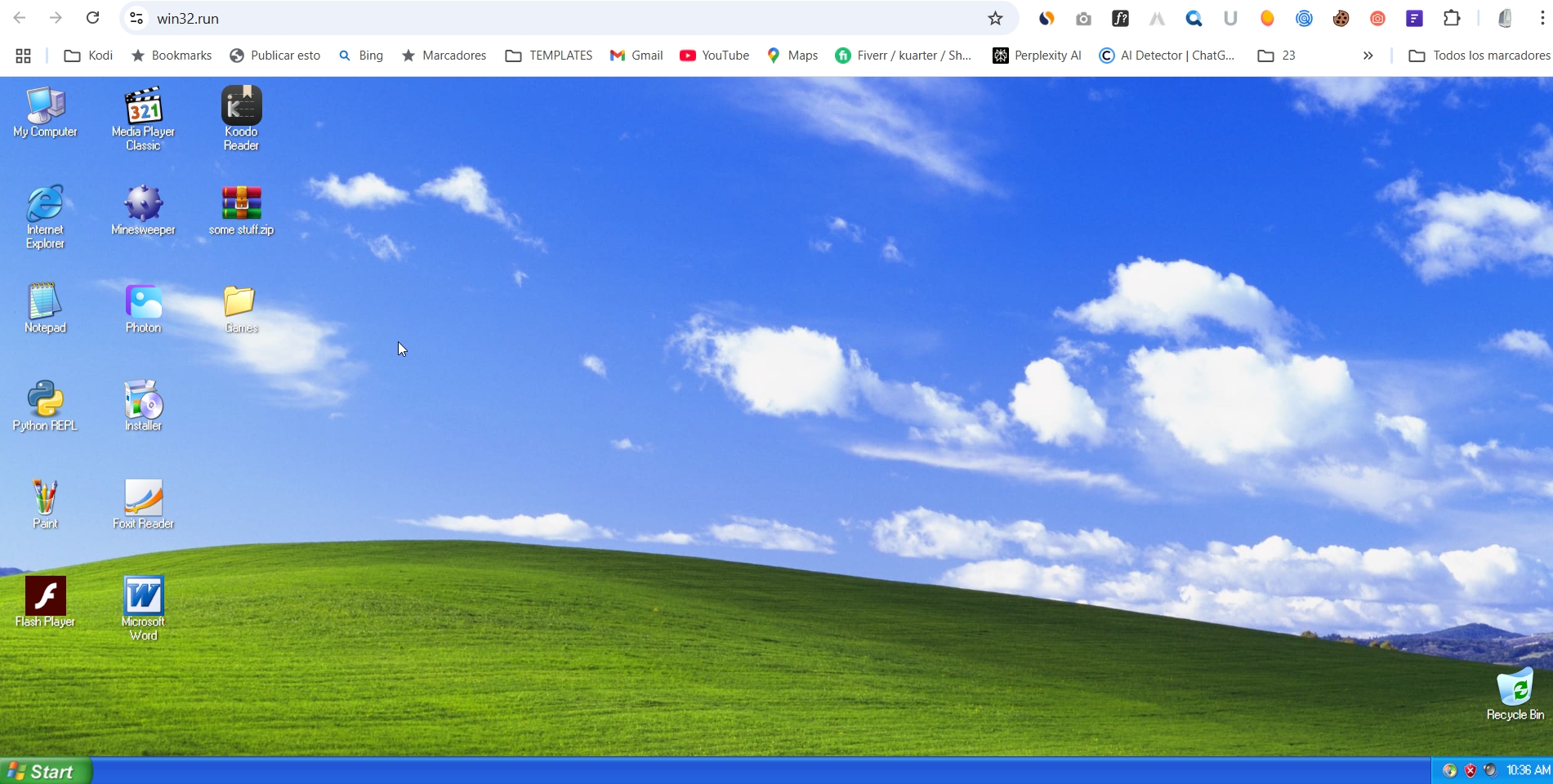 Windows XP revive en tu navegador: nostalgia pura con el emulador win32.run