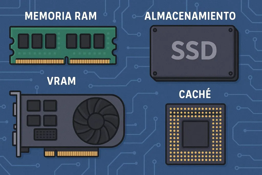 Memoria RAM, almacenamiento, VRAM y caché: diferencias REALES ...