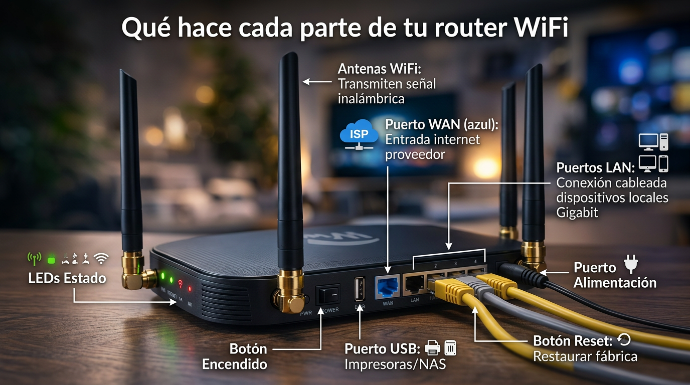 Qué hace cada parte de tu router WiFi